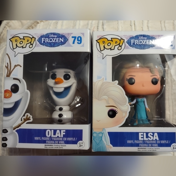Funko | Other | Funko Disney Frozen Elsa Olaf Pop Vinyl Figures | Poshmark